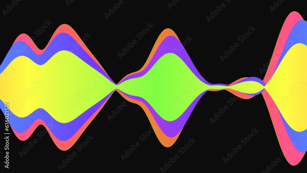 Audio spectrum. Minimalist audio wave isolated. Sound visualization vj ...