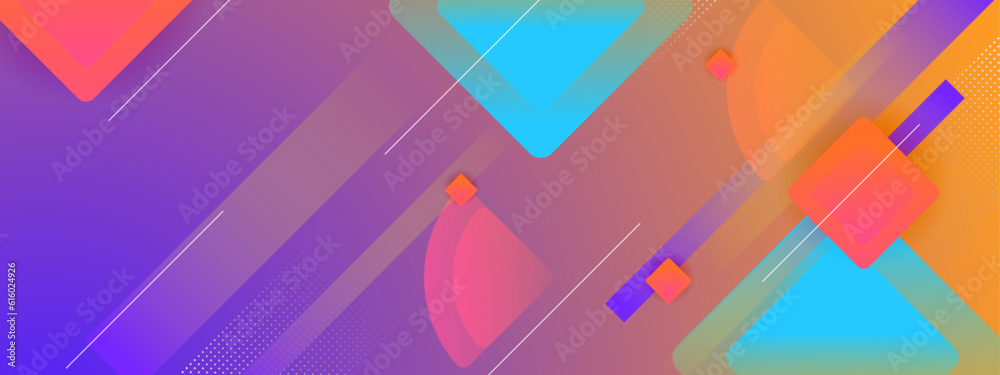 modern abstract colorful geometry shape banner with dots.digital ...