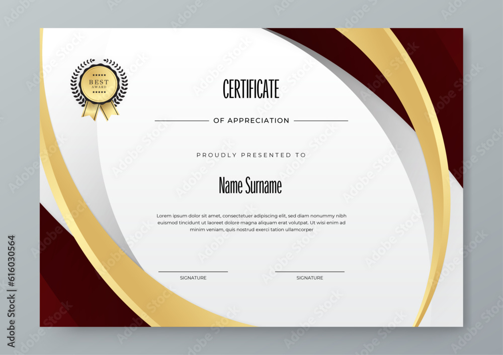 Multipurpose Professional Certificate Template Design for Print. Vector ...