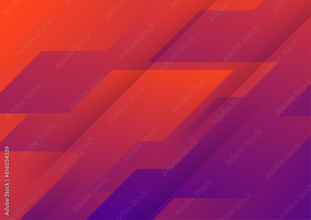 Stockvector Abstract purple orange geometric shapes vector technology ...
