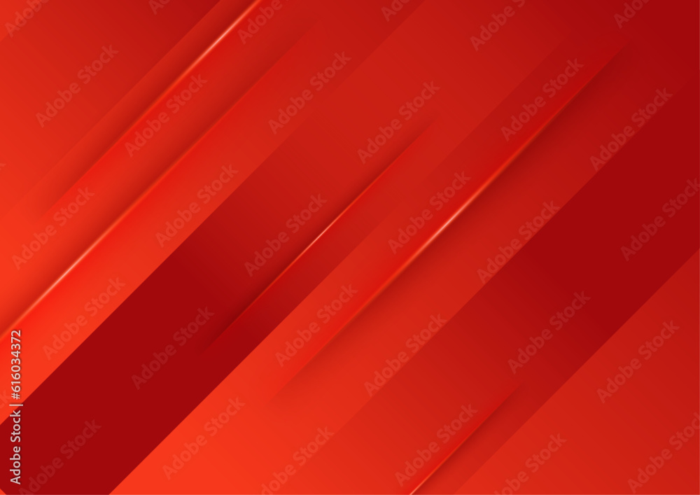Abstract red geometric shapes vector technology background, for design ...