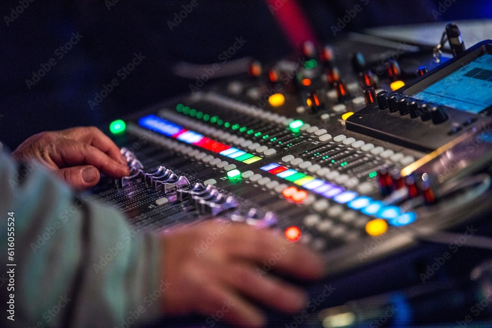 Mastering the Sound: Close-Up of Controlling a Digital Live Mixing ...