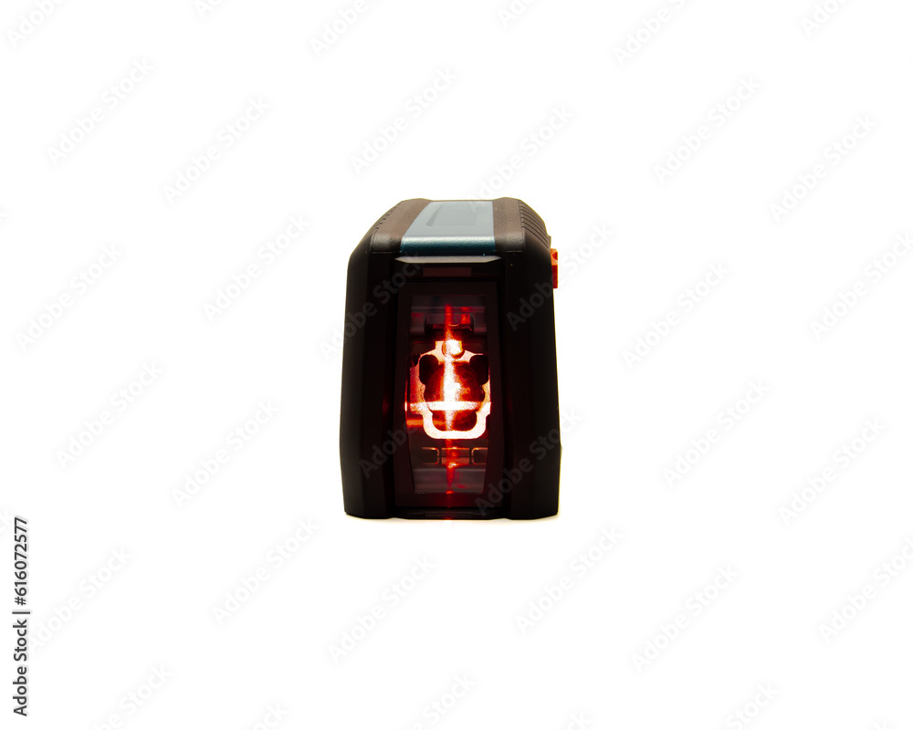 Bright cross beam red laser lines from laser level device precisely ...