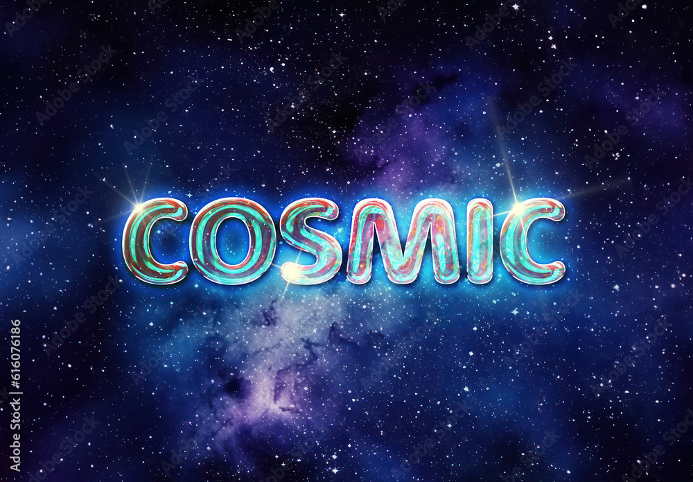 Cosmic Text Effect Stock Template | Adobe Stock