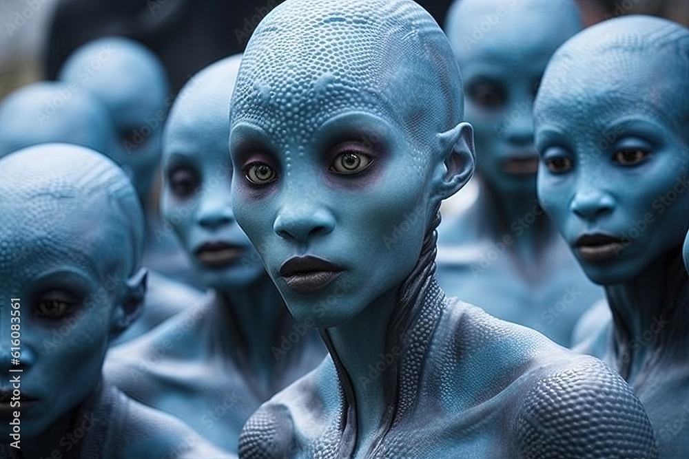 In a galaxy filled with diverse alien civilizations, the blue - skinned ...