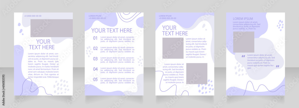 Company introduction blank brochure layout design. Brand book. Vertical ...