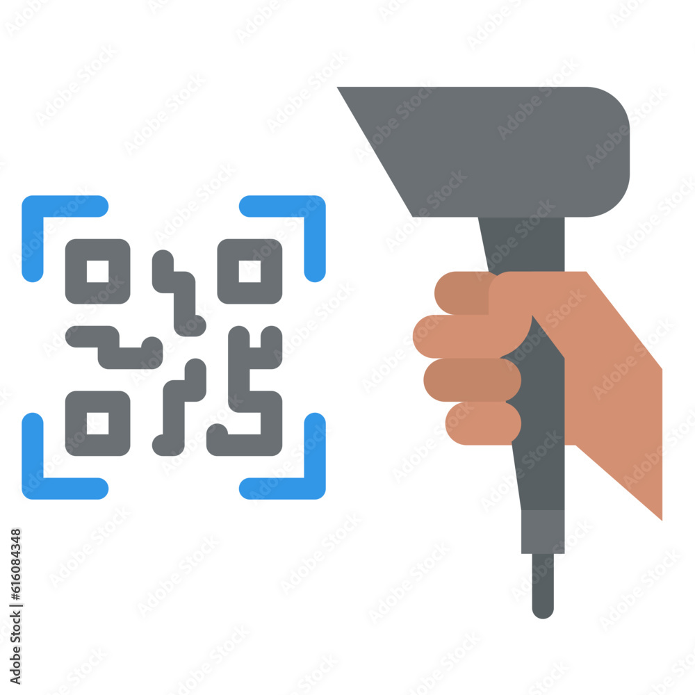 qr code and barcode scanning Stock Vector | Adobe Stock