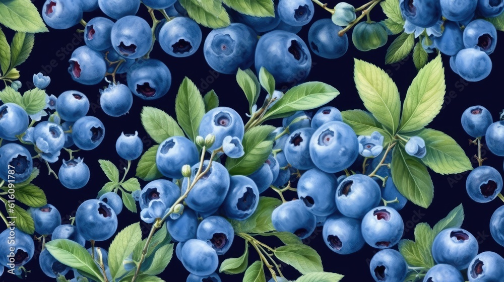 Generative ai illustration of blueberry texture. Blueberry template for ...