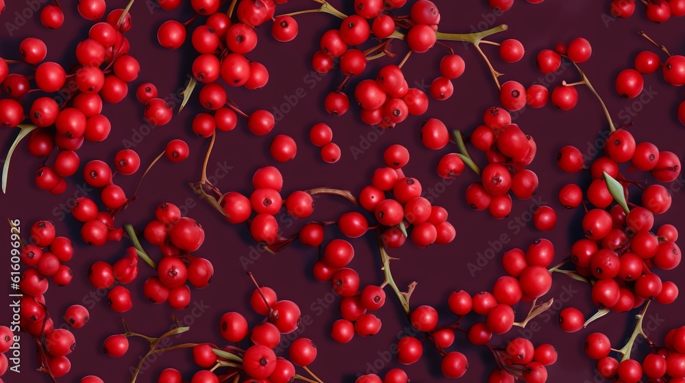 Barberry berries are red and yellow. Monochromatic background with ...