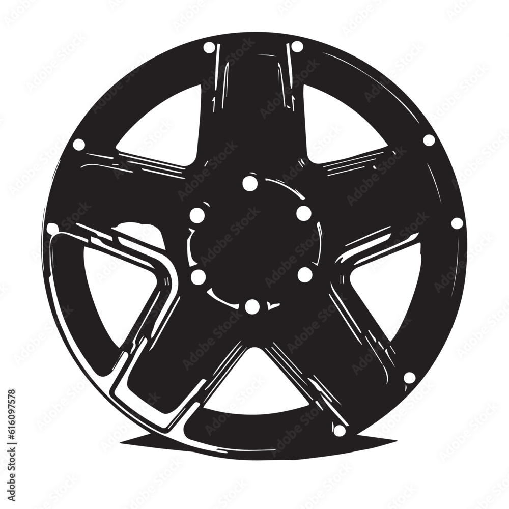 alloy rims black texture with white background Stock Vector | Adobe Stock