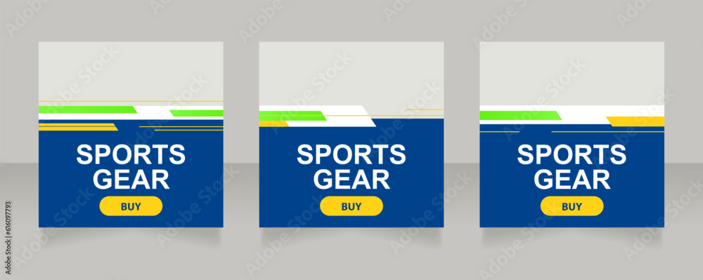 Sports gear and equipment shop web banner design template. Vector flyer ...