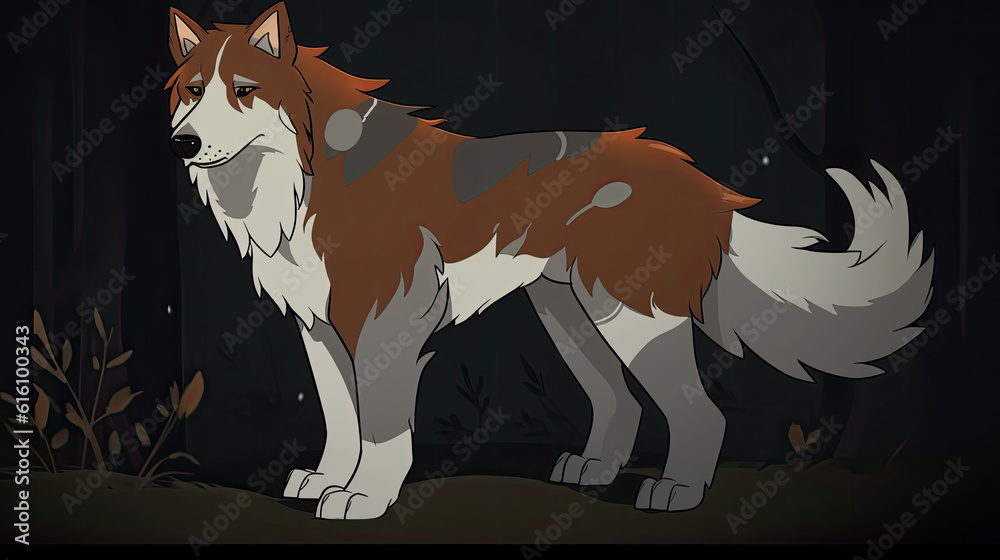 police dog cartoon - by generative ai Stock Illustration | Adobe Stock