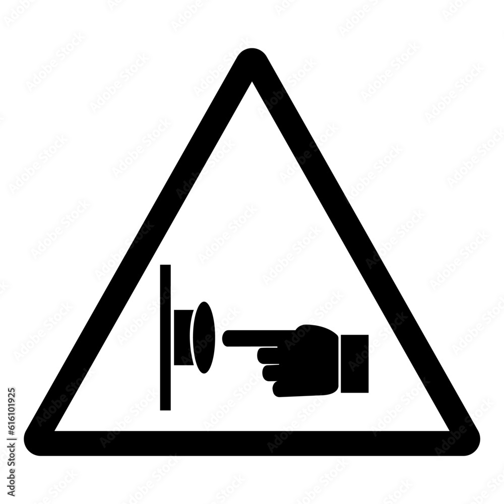 Emergency Stop Push Button Symbol Sign, Vector Illustration, Isolate On ...