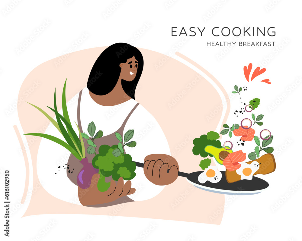 African Chef Cooking, Culinary Classes Concept. Easy cooking. Black ...