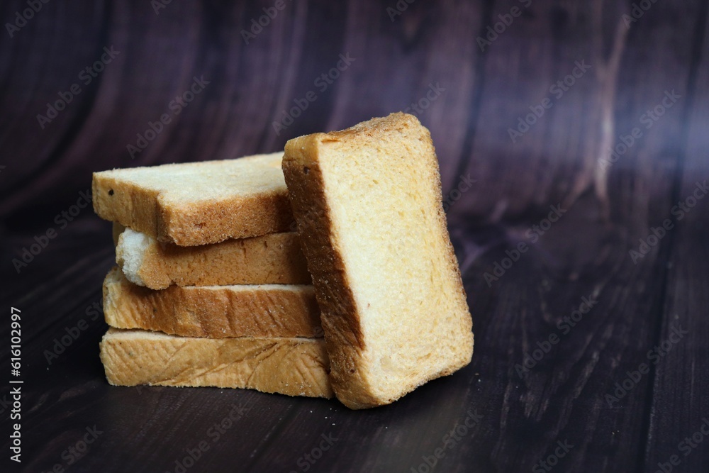 Tea Time Snack. Healthy Wheat rusk served with Indian hot masala tea ...
