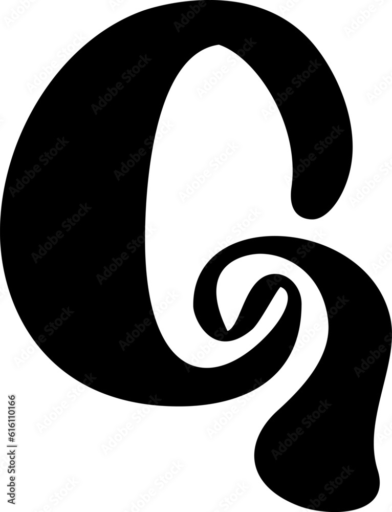 Display liquid vector font letter Q alphabet. capital letter Typeface ...