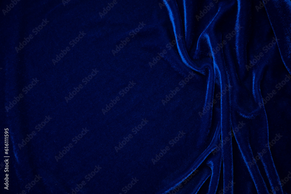 Dark blue velvet fabric texture used as background. Sky color panne fabric background of soft ...