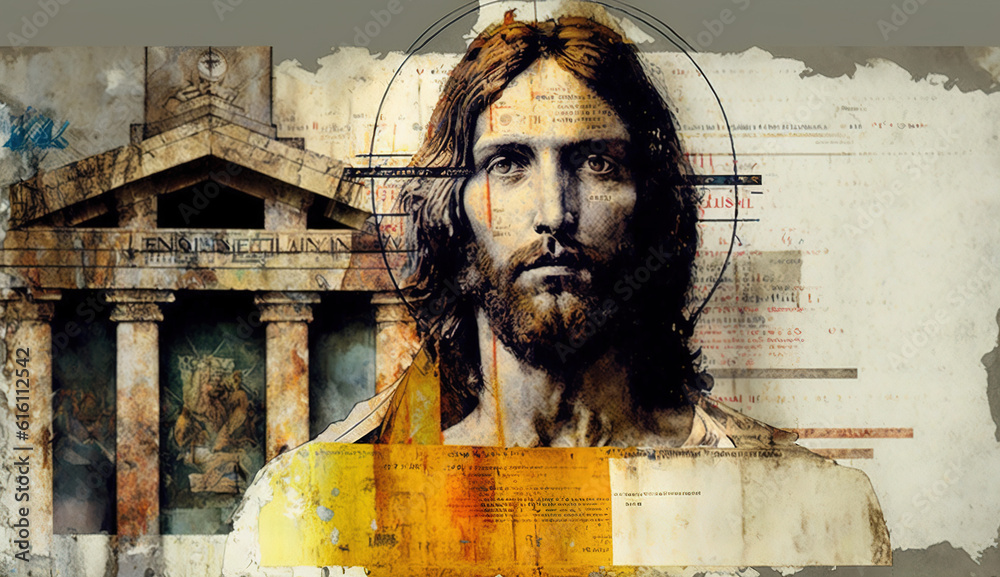 Modern portrait painting illustration of Jesus Christ, the Savior of ...