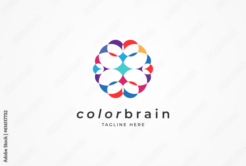 Color Brain Logo, usable for brand and company logos, vector ...