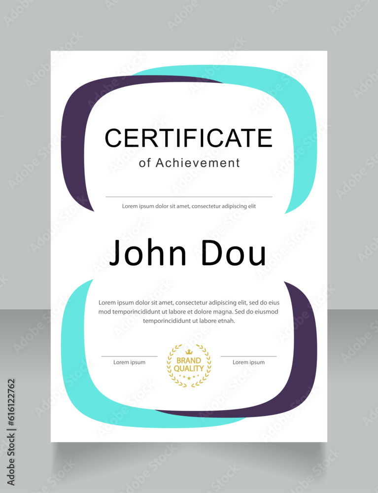 Professional achievement certificate design template. Vector diploma ...