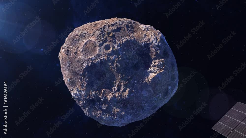 Asteroid 16 Psyche the large nickel-iron core of an early planet. The ...