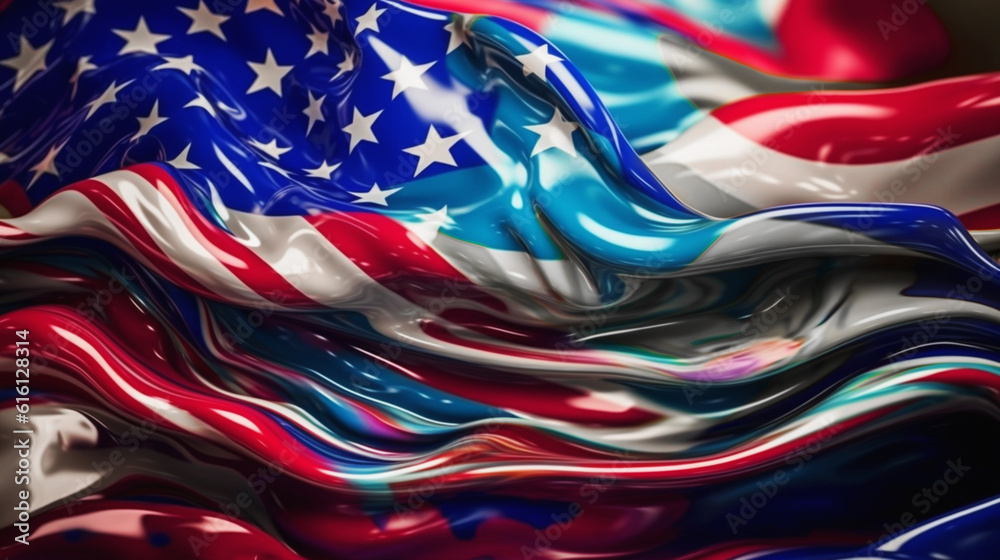 Liquid USA Flag Color design background, Gradient colorful abstract ...