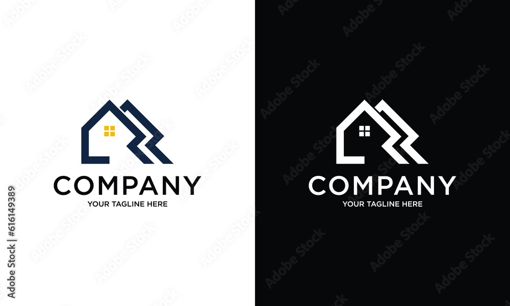 simple initial r letter home logo design Stock Vector | Adobe Stock