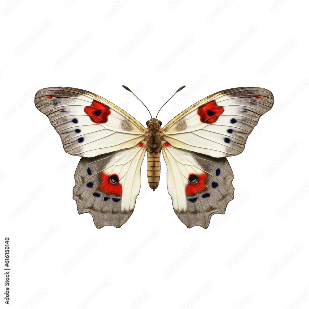 Apollo butterfly - Parnassius apollo. Transparent PNG. Generative AI ...