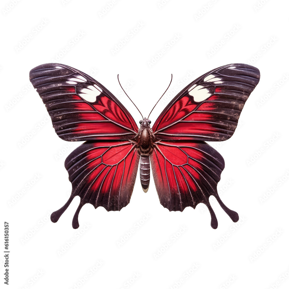 Crimson rose butterfly - Pachliopta hector. Transparent PNG. Generative ...