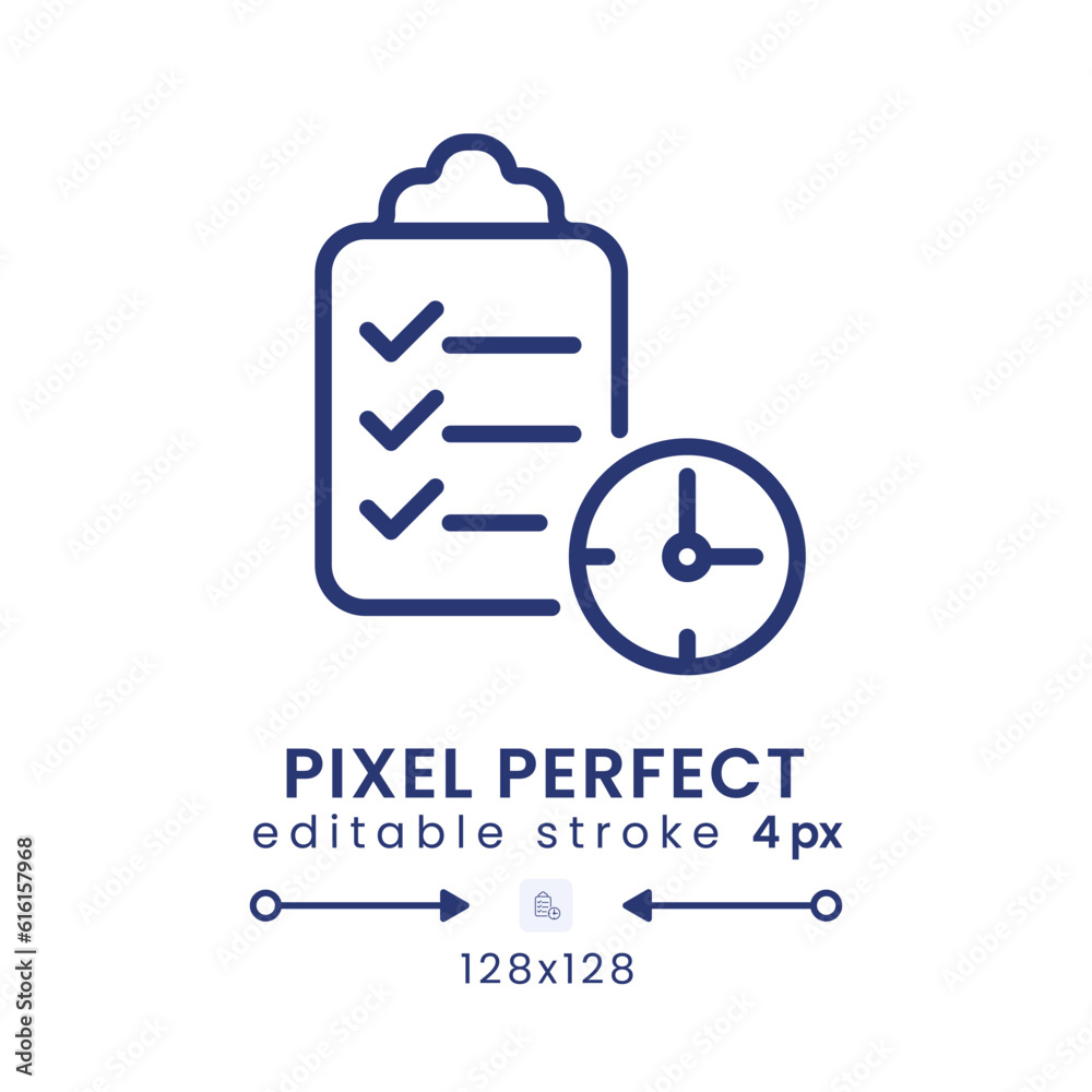 Time management linear desktop icon. Team collaboration software ...