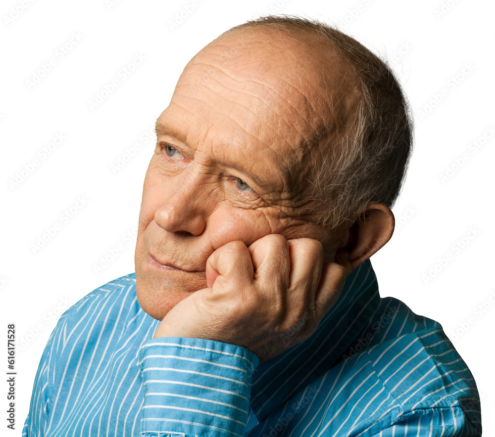 sad grandfather portrait Stock Photo | Adobe Stock