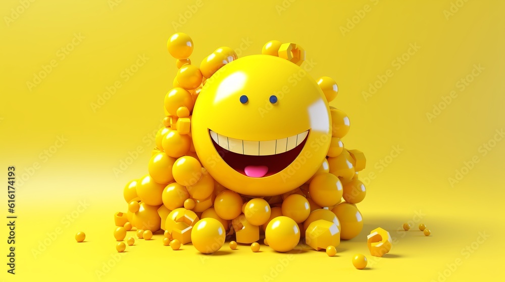 Smiley Listen Music emoji features a yellow face with eyes, wearing ...