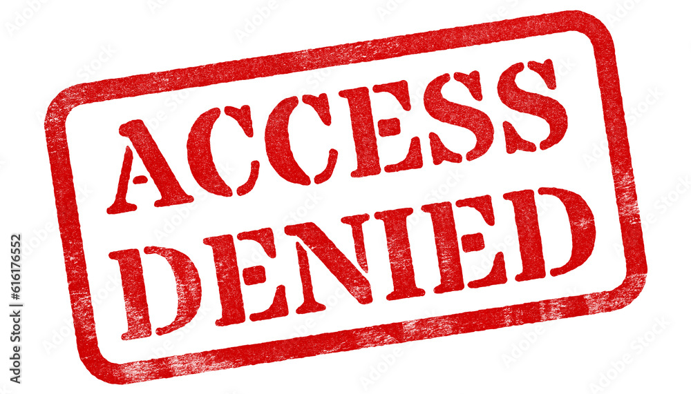 Access Denied red rubber stamp isolated on transparent background with ...
