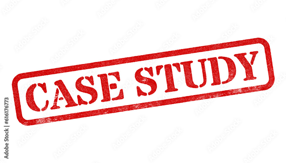 Case Study red rubber stamp isolated on transparent background with ...