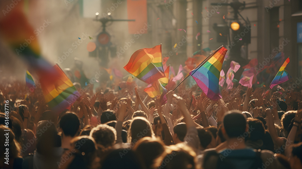 gay pride parade, gay pride, picture of a crowd, lgbt, lgbtqia+ ...