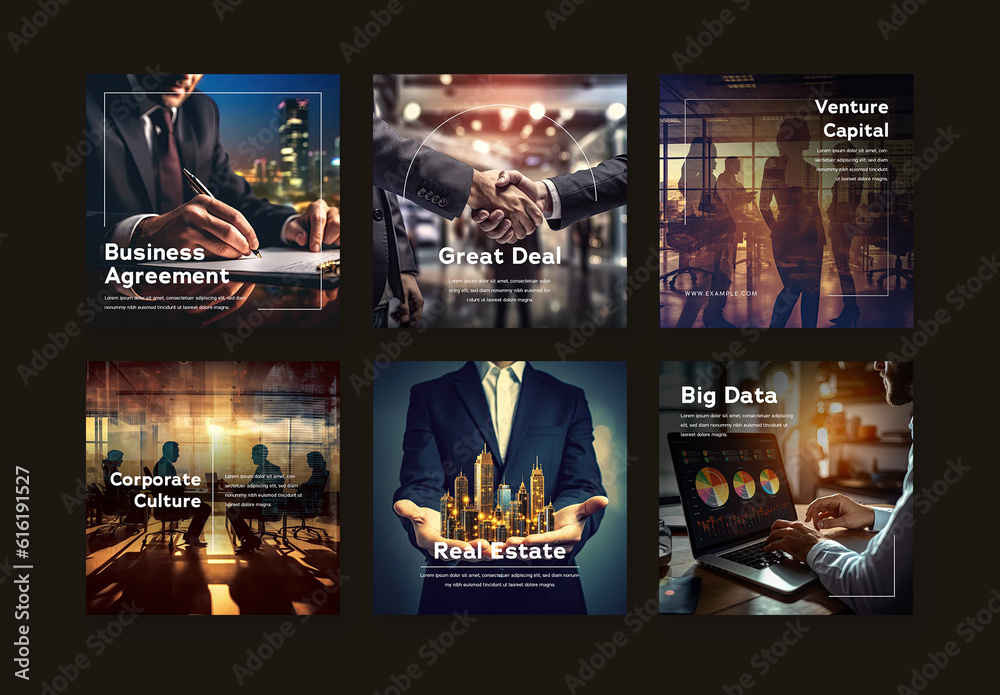 Minimal Business Layouts For Social Media With Generative Ai Stock ...