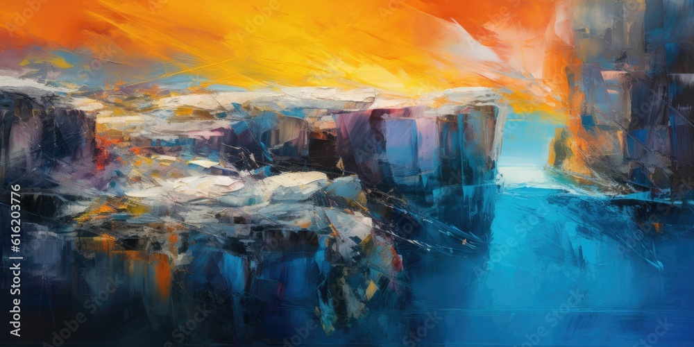 Ilustrace „Enter a world of abstract art is transformed into a bold and ...