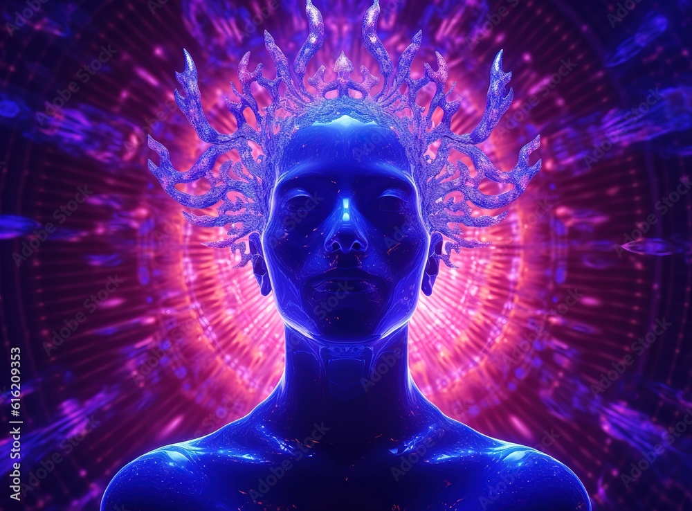 Health care, human body hologram with full body scan, bones, organs ...