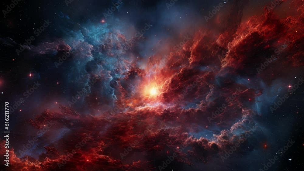 Cosmic nebula - a cloud-like structure composed of dust, gas, and stars ...