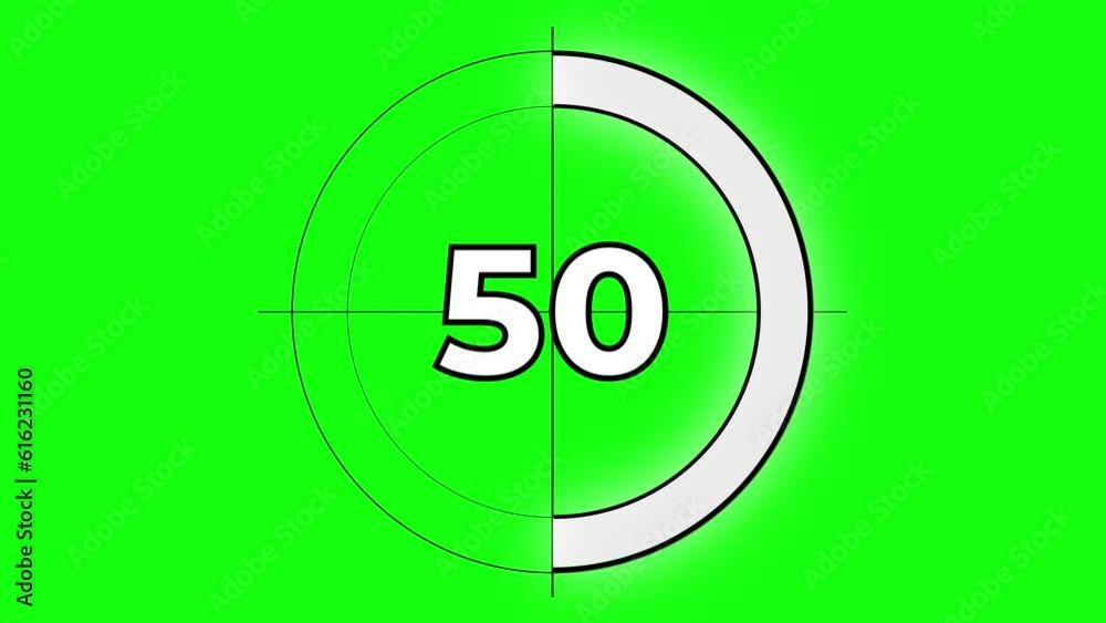 green screen motion graphic video of a counter. From 0 to 100 and a ...
