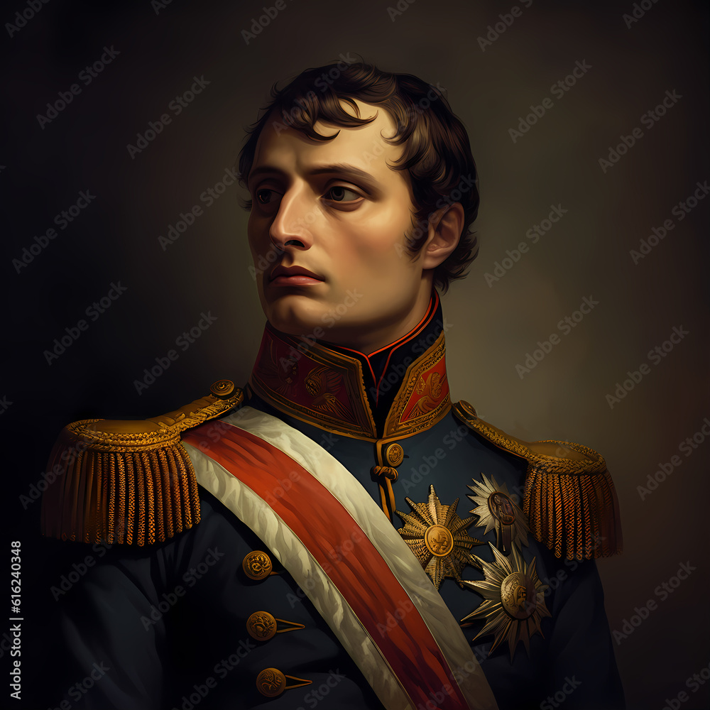 Napoleon Bonaparte French Emperor Portrait. Famous person. Stock ...