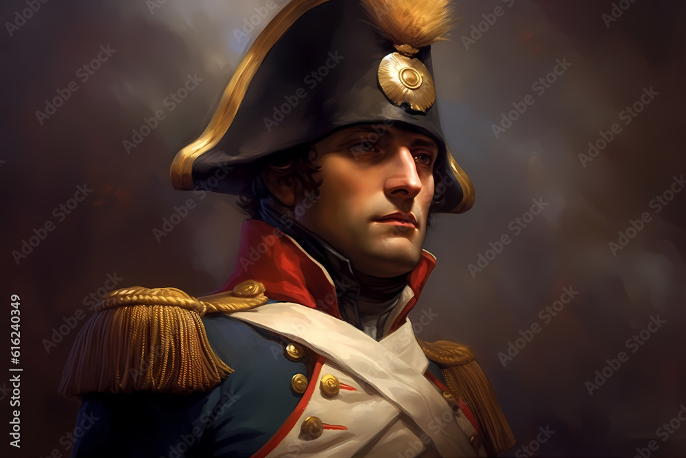Napoleon Bonaparte French Emperor Portrait. Famous person. Stock ...