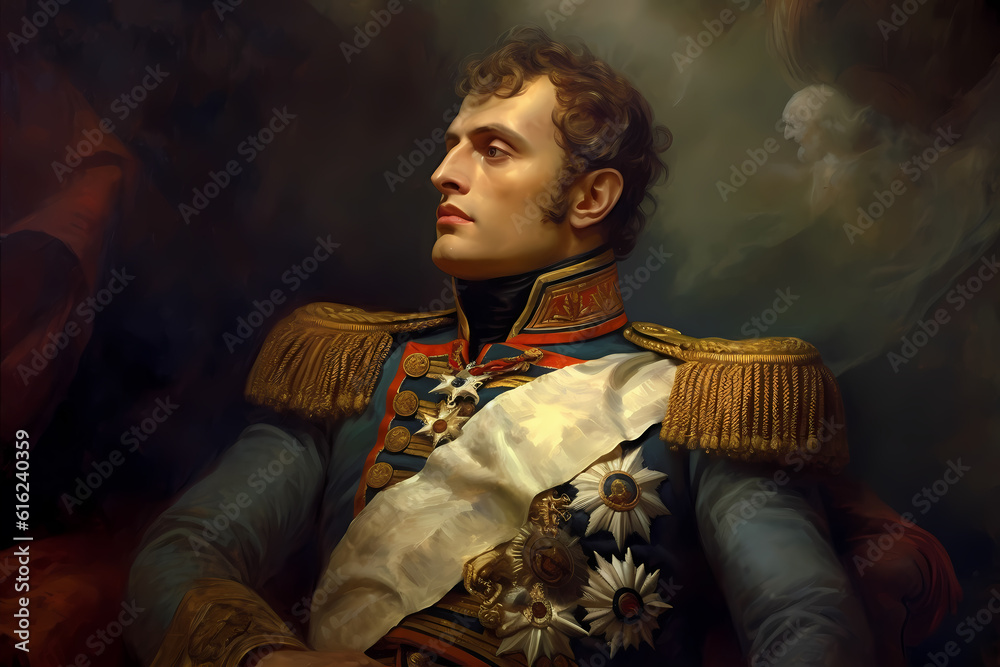 Napoleon Bonaparte French Emperor Portrait. Famous person. Stock ...