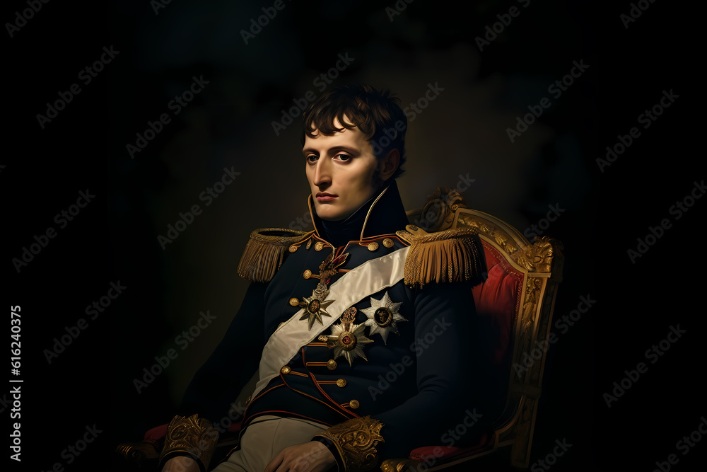 Napoleon Bonaparte French Emperor Portrait. Famous person. Stock ...