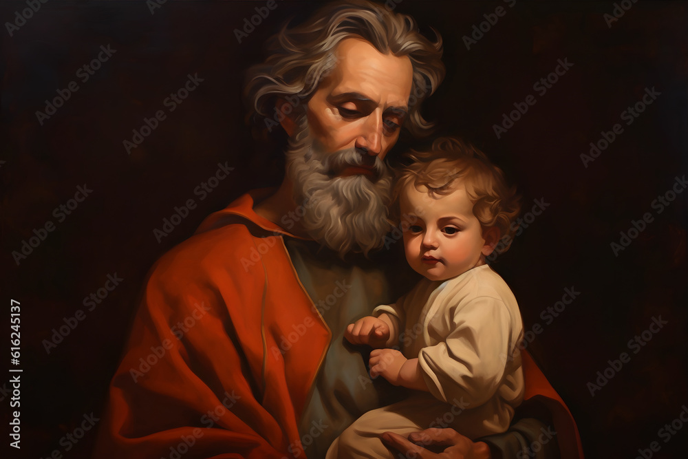 Saint Joseph St. Joseph with Jesus Christ, the Patron Saint of the ...