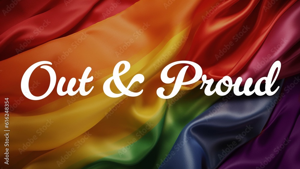 Out & proud concept. LGBT self-acceptance, feeling proud, coming out of ...