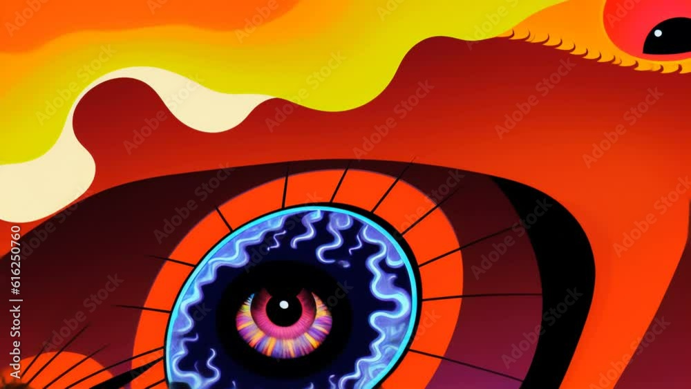 Generative ai animation of cartoon illustration of a devil portrait ...