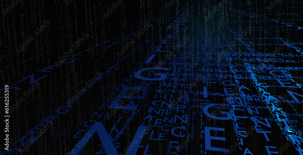 Abstract Binary Code Background Digital Technology Pattern 3d Render