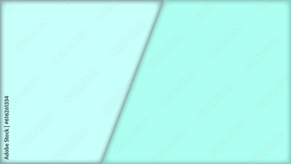 Cyan 3d blocks devided by line, abstract background design, curved edge ...