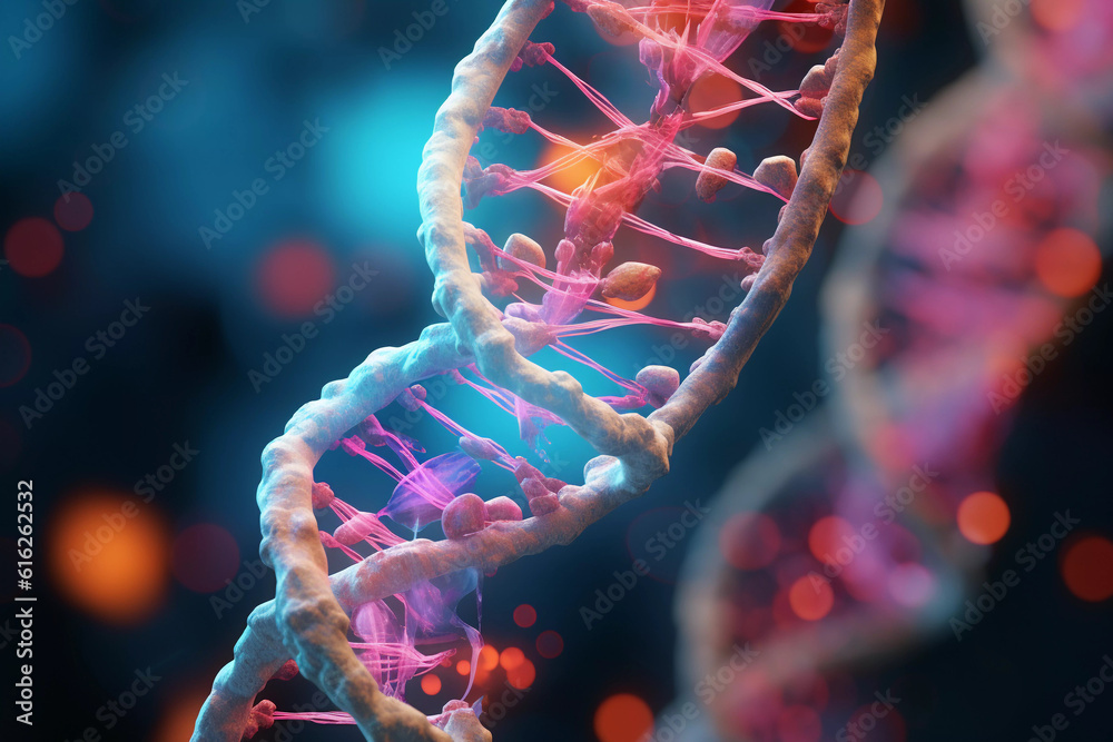 Beautiful RNA MESSENGER generated with AI. The colors are beautiful ...